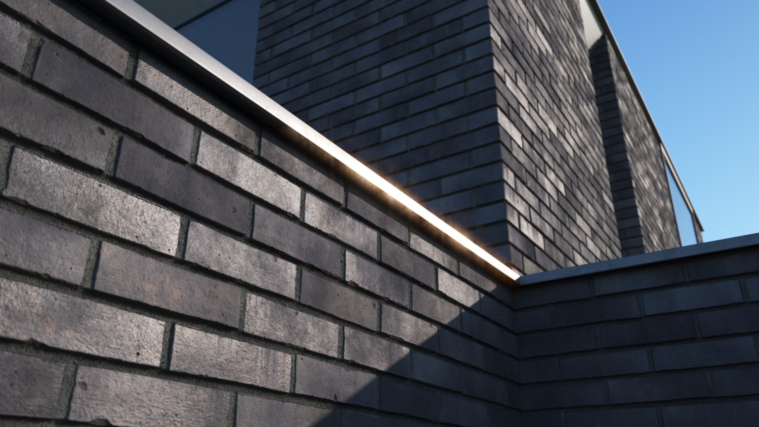 Modern Black Clinker Brick Texture