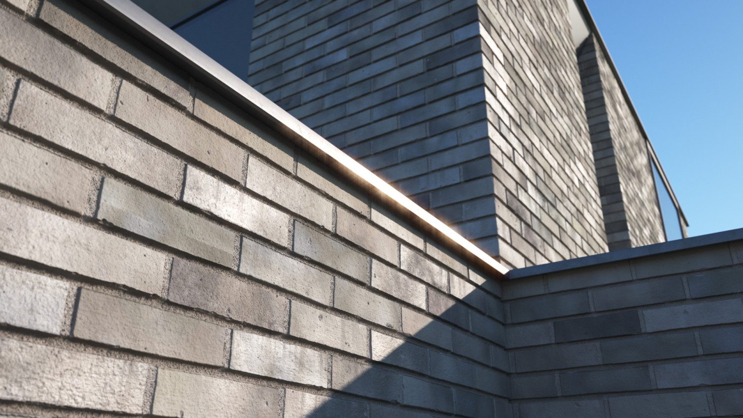 Modern Grey Clinker Brick Texture